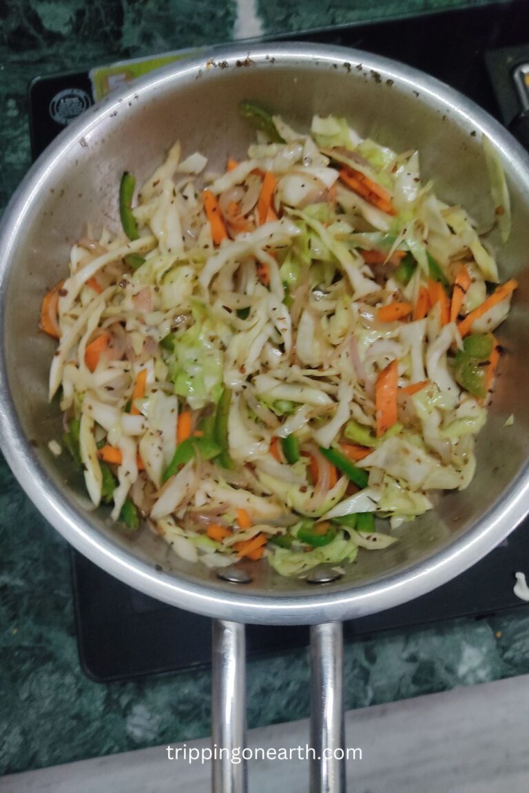 Veg Kathi Roll | Veg Frankie (in 10 Simple Steps!) - Tripping on Earth