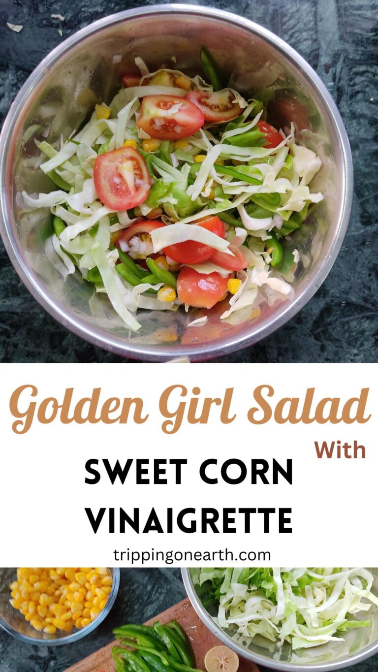 Make The Best Golden Girl Salad with Sweet Corn Vinaigrette - Tripping ...