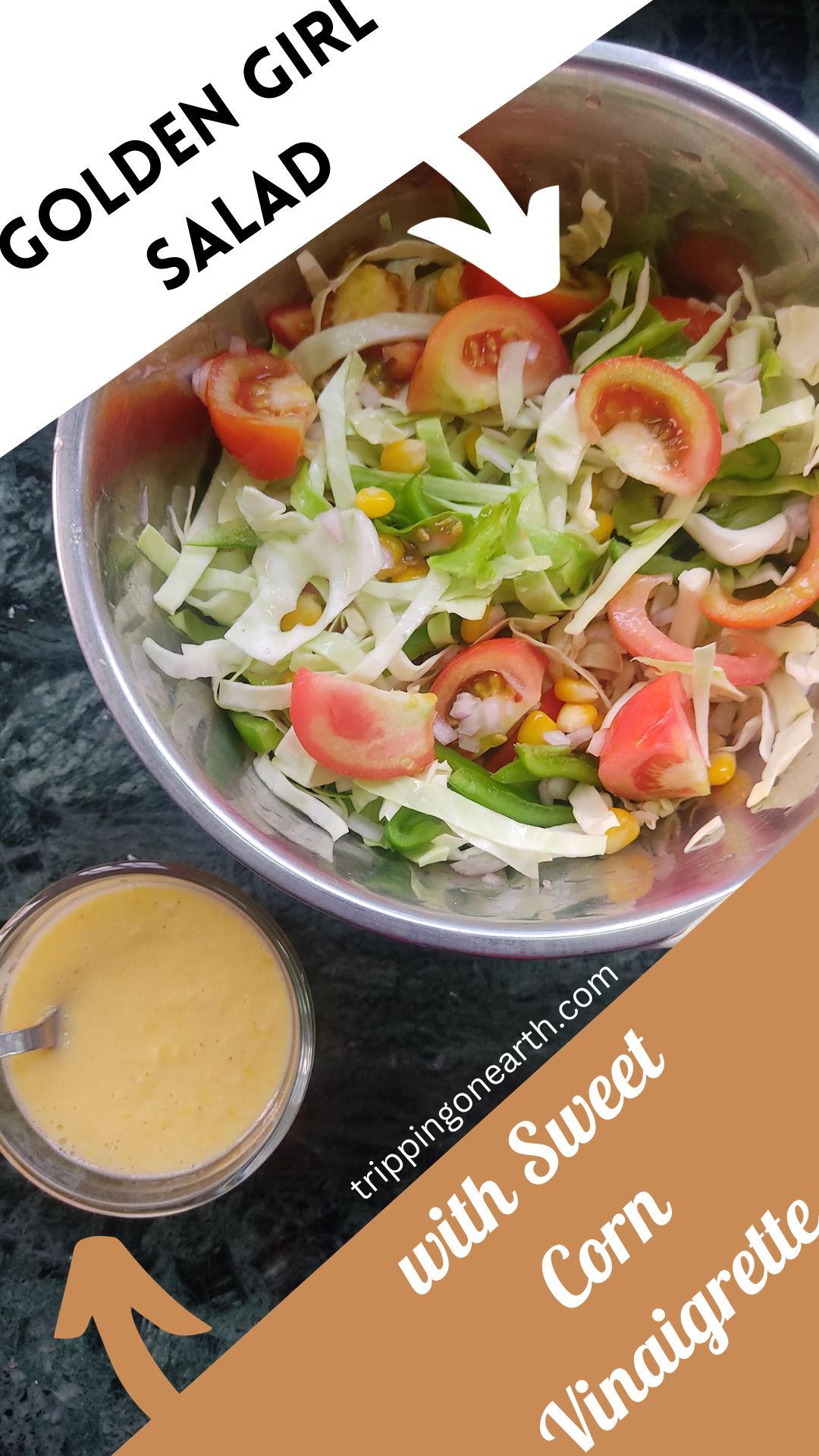 Make The Best Golden Girl Salad with Sweet Corn Vinaigrette - Tripping ...