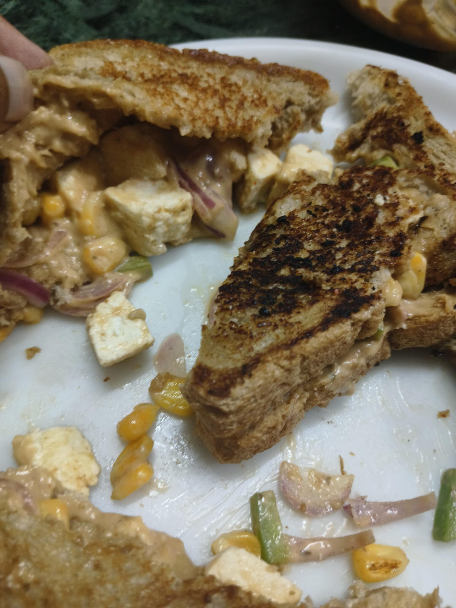Paneer Corn Sandwich ( A Perfect Appetizer ) - Tripping on Earth
