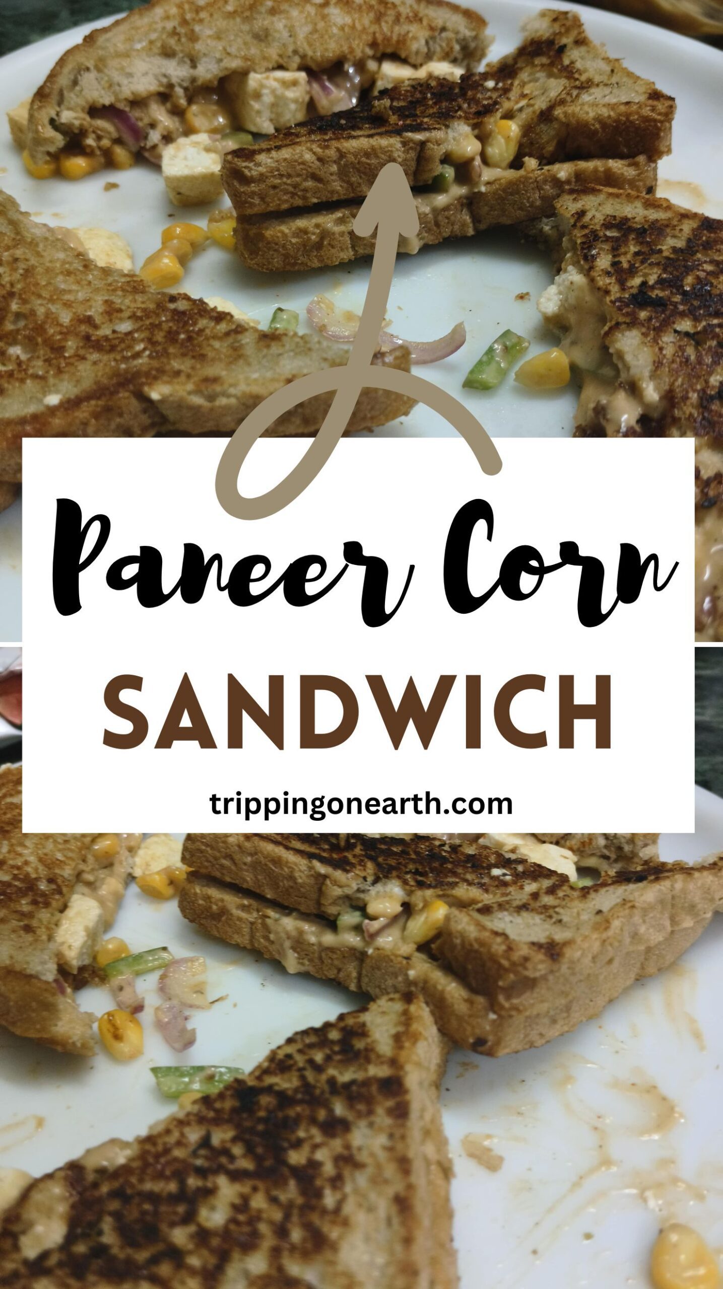 Paneer Corn Sandwich ( A Perfect Appetizer ) - Tripping on Earth