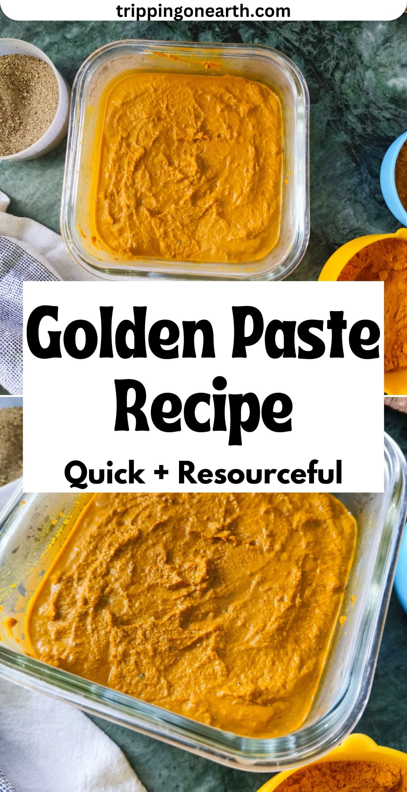Turmeric Paste/Golden Paste Recipe ( Quick + Resourceful ) - Tripping ...