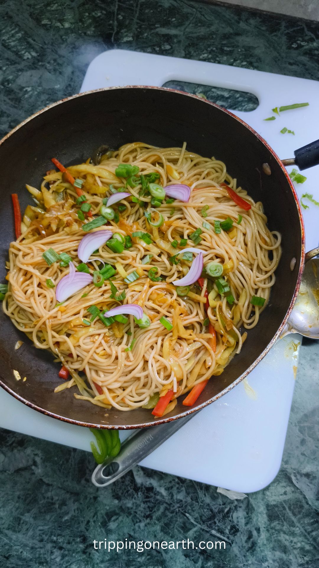 Singapore Street Noodles: 15-Minute Effortless Vegan Recipe - Tripping ...