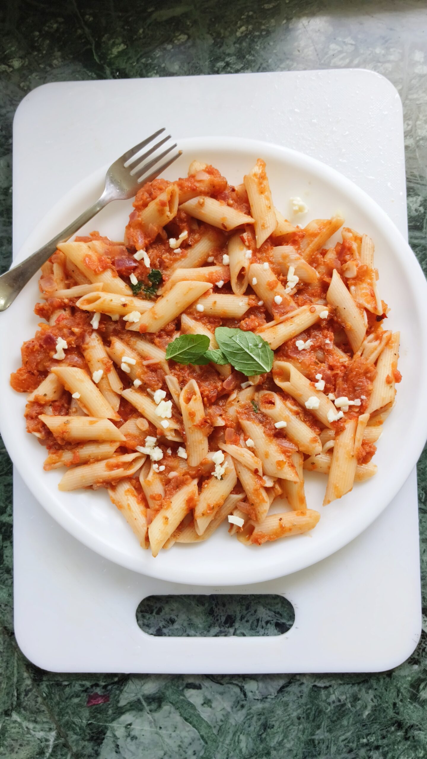 Easy and Simple Marinara Sauce Penne Pasta - Tripping on Earth